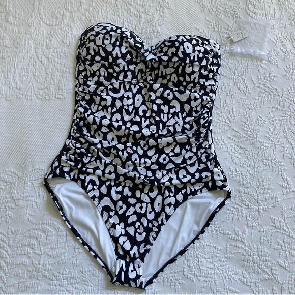 Anne Cole | Swim | Nwt Anne Cole One Piece Strapless Swimsuit Black ...